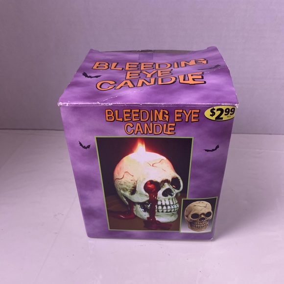 Holiday | Vintage Bleeding Eye Candle Skull Halloween Creepy Gothic ...